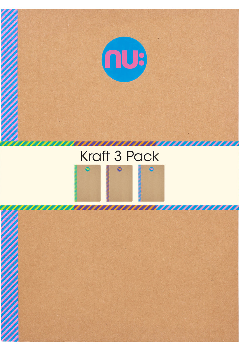 Elite Kraft Tape Spine Notebook 3 Pack | nu: – Nuco